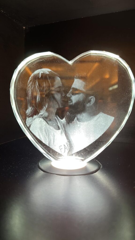 Large Heart 2D – Personalized 2D Heart Frame Gift | 3D In Texas